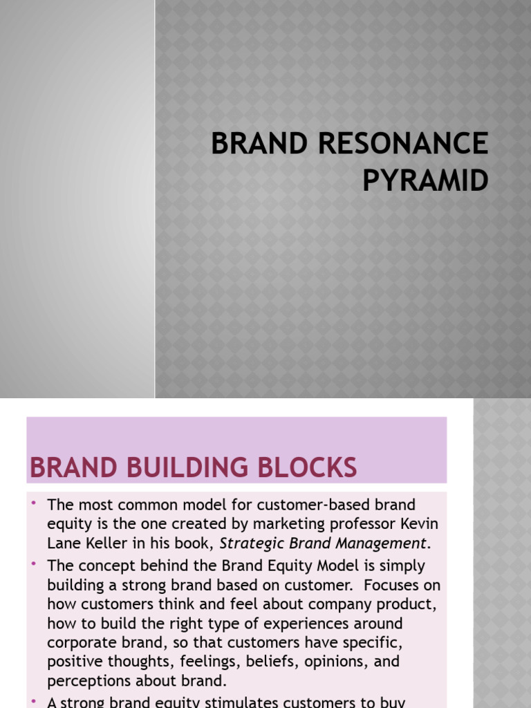 Understanding Keller's Brand Resonance Pyramid | PDF | Brand | Tea