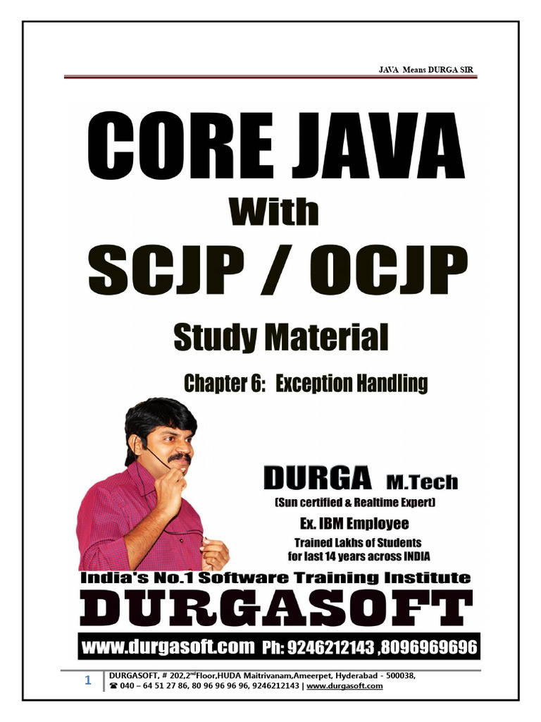 Java Means Durga Sir | PDF | Method (Computer Programming) | Java ...