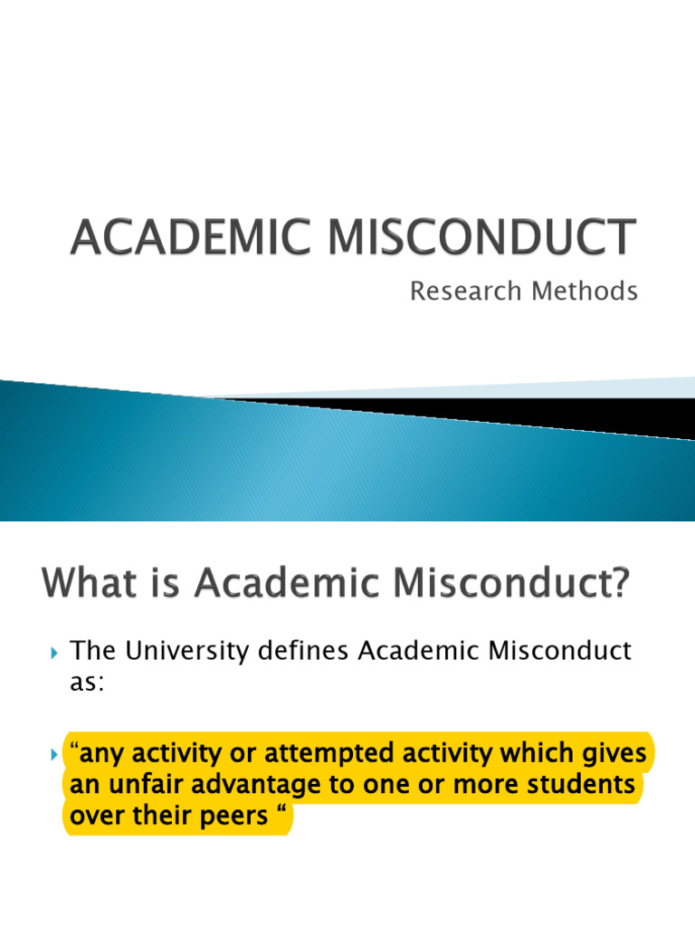 Lecture 4.2 Academic Misconduct | PDF | Academic Dishonesty | Plagiarism
