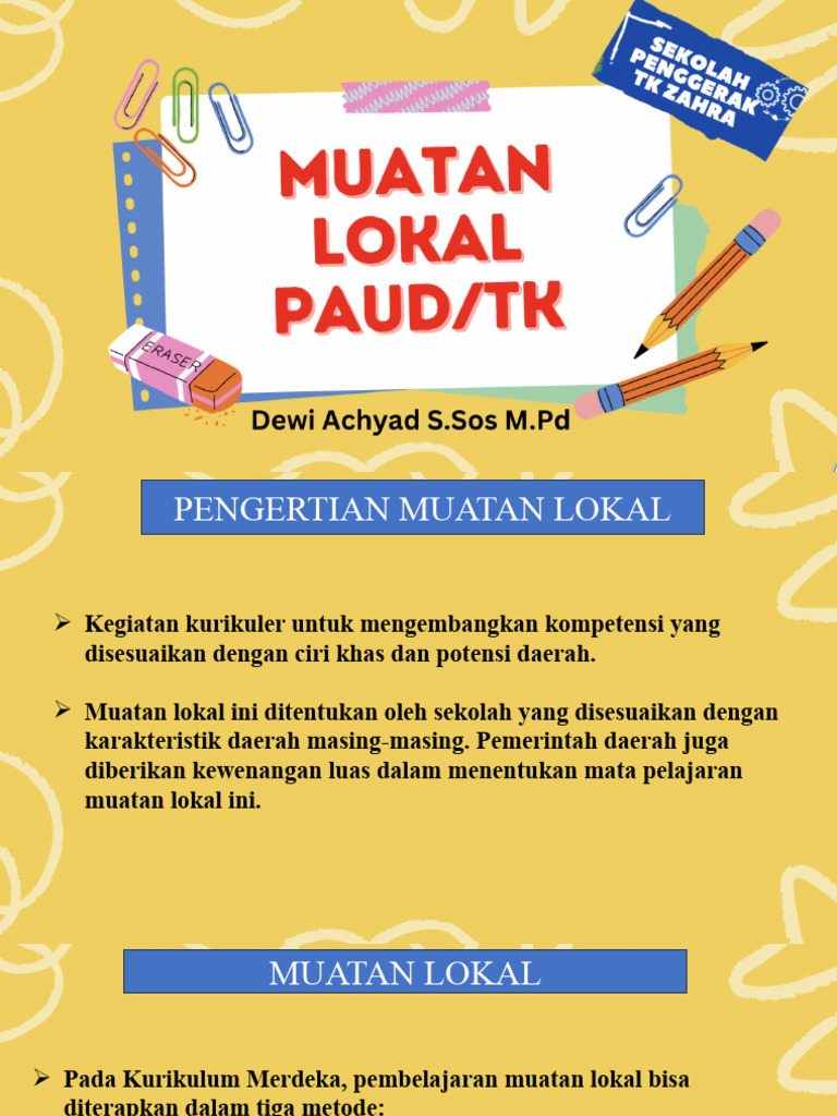 Muatan Lokal dalam Kurikulum Merdeka | PDF | Seni & Disiplin Bahasa ...