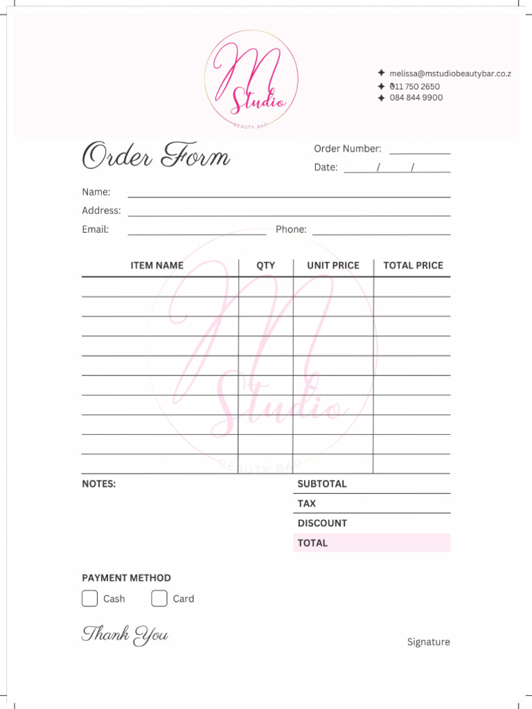 Order Form | PDF
