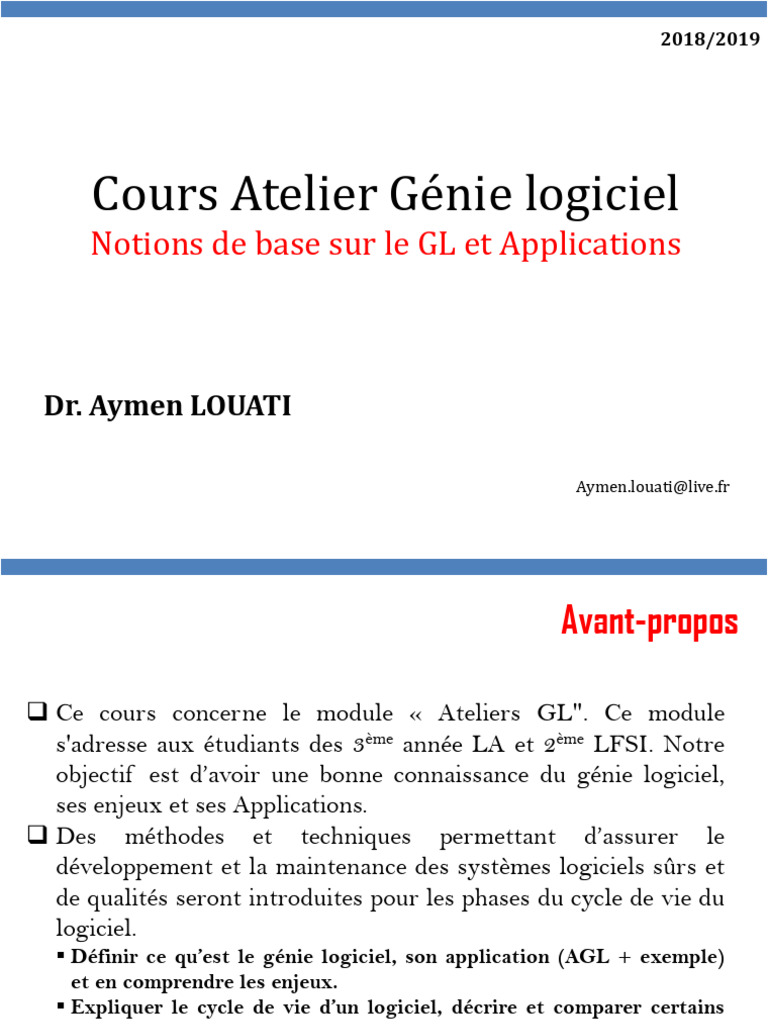 Cours AGL 2018 Complet | PDF