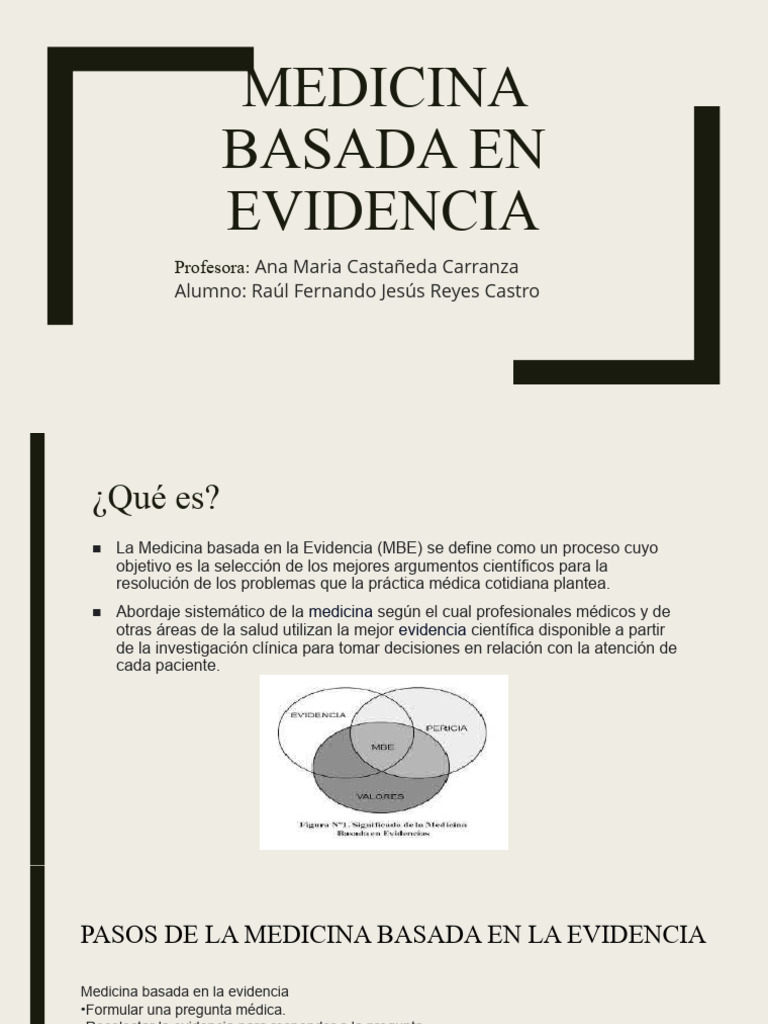 Medicina Basada en Evidencia | PDF