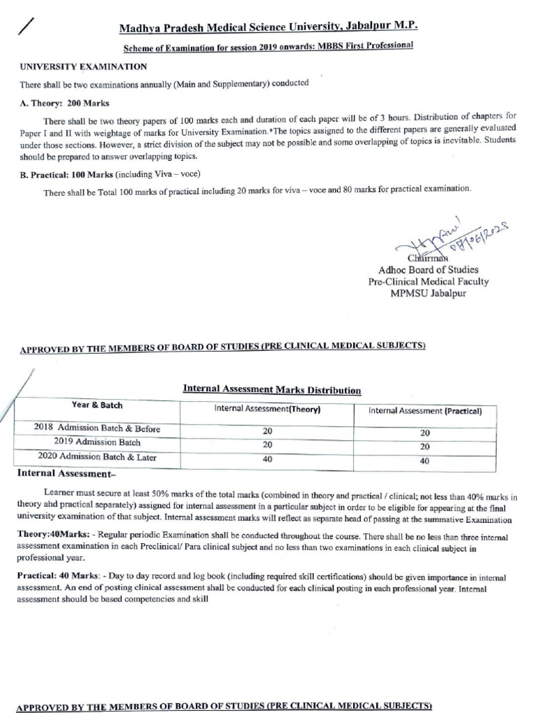 1st MBBS Syllabus by MPMSU | PDF | Metabolism | Biochemistry