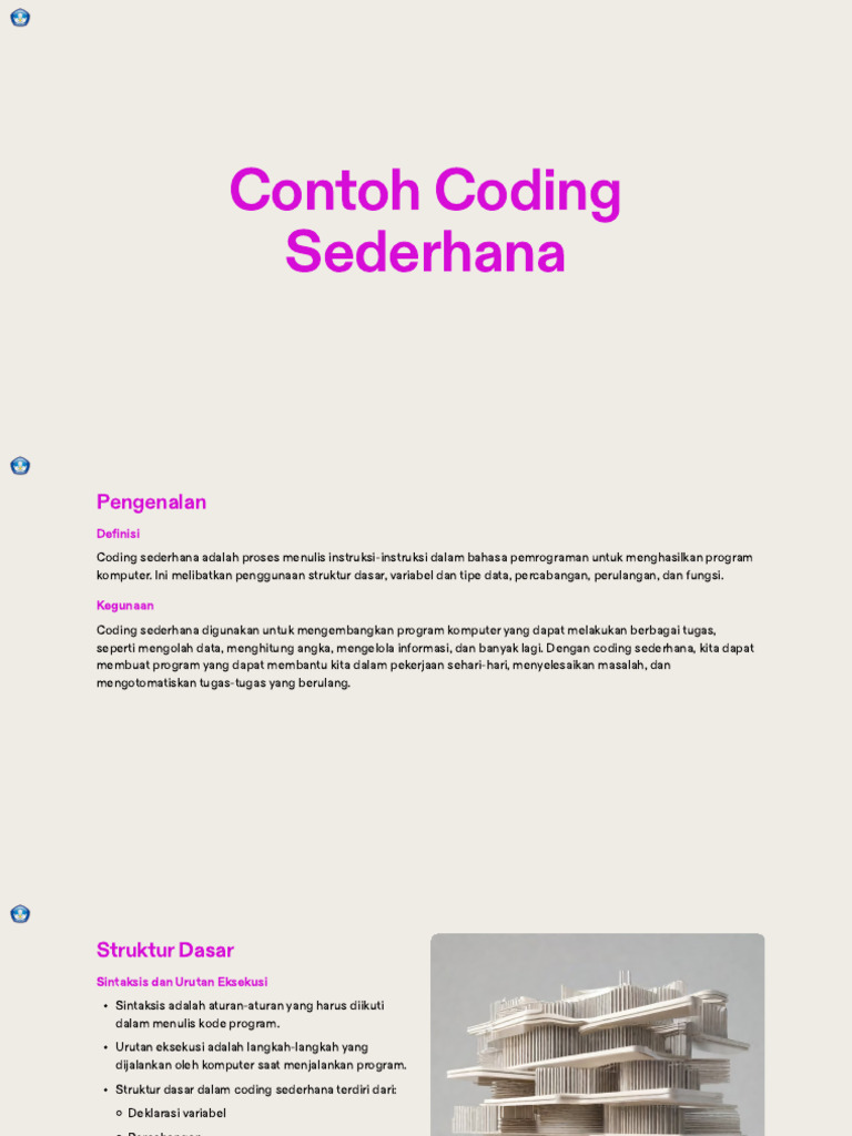 Contoh Coding Sederhana 2024 1 25 17 36 58 | PDF
