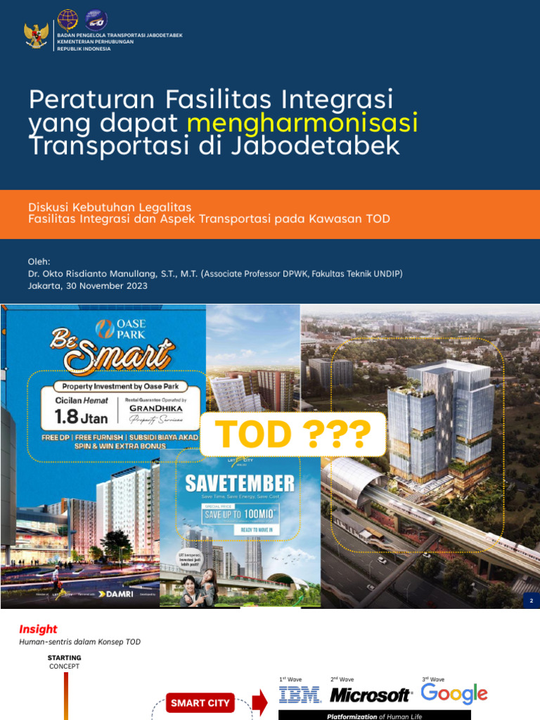 Integrasi Transportasi di Kawasan TOD | PDF