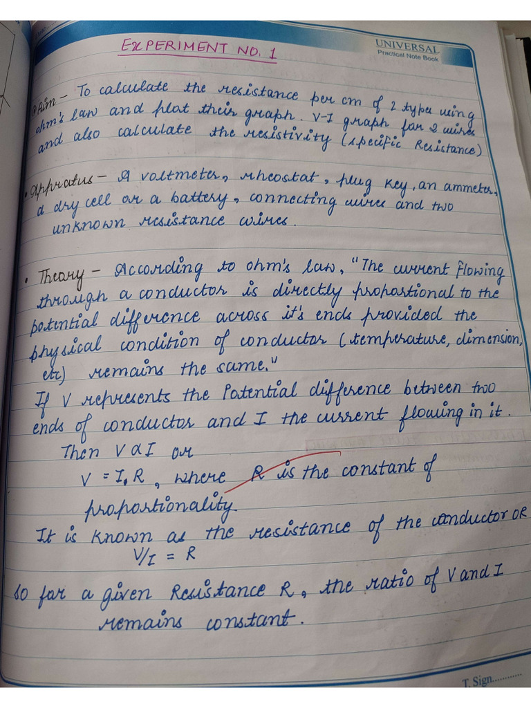 Physics Experiment Class12 | PDF