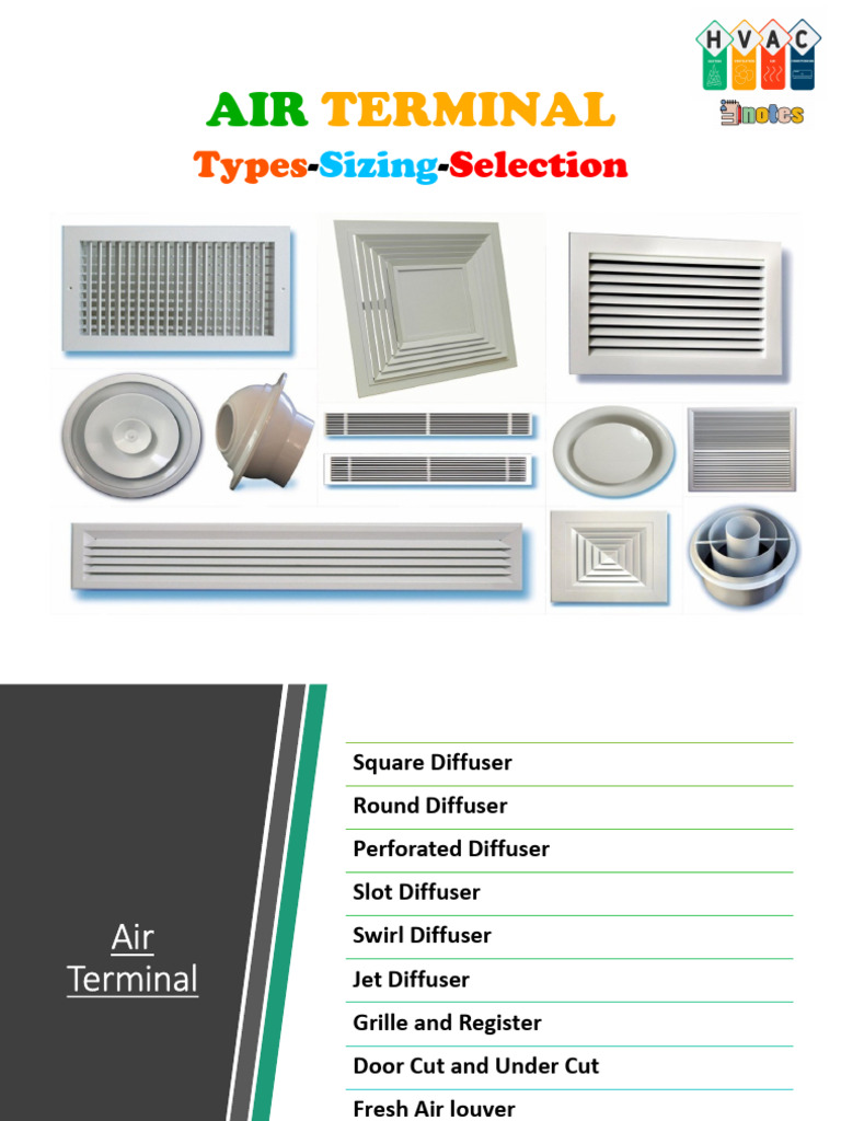 AIR TERMINAL (Types Sizing Selection) | PDF