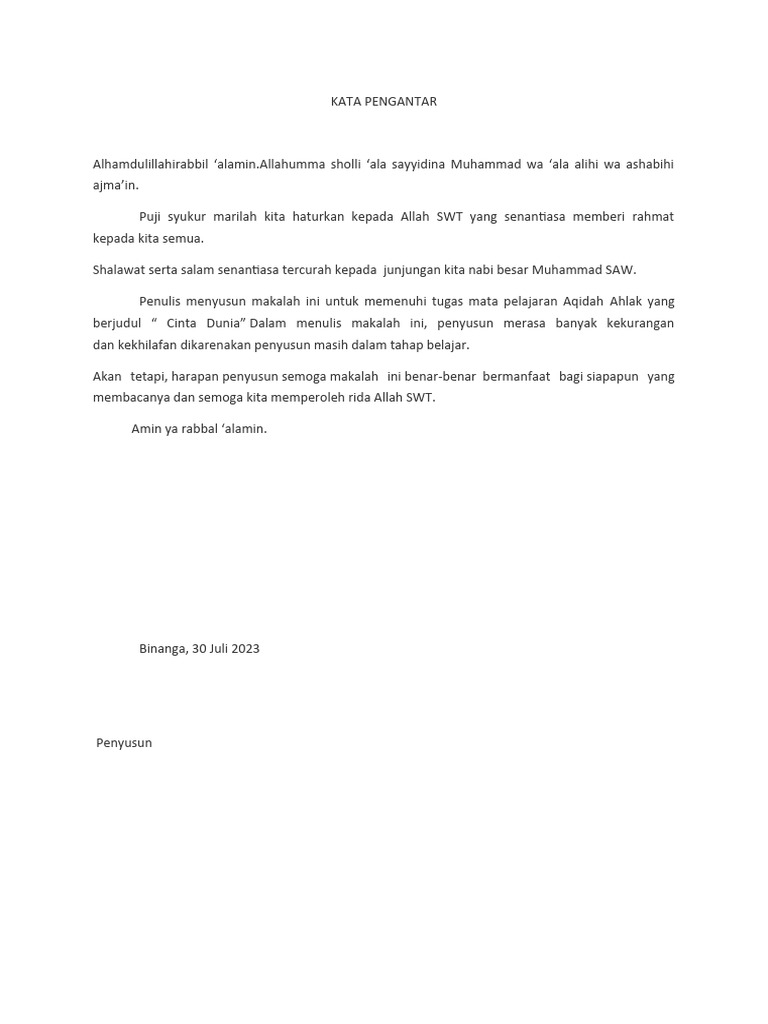 Makalah Hub Ad Dunya..tawa..tamak EFRIN NASUTION | PDF