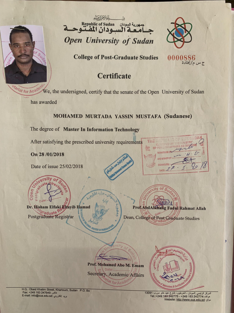 Certificate and Experiance Master Degree | PDF