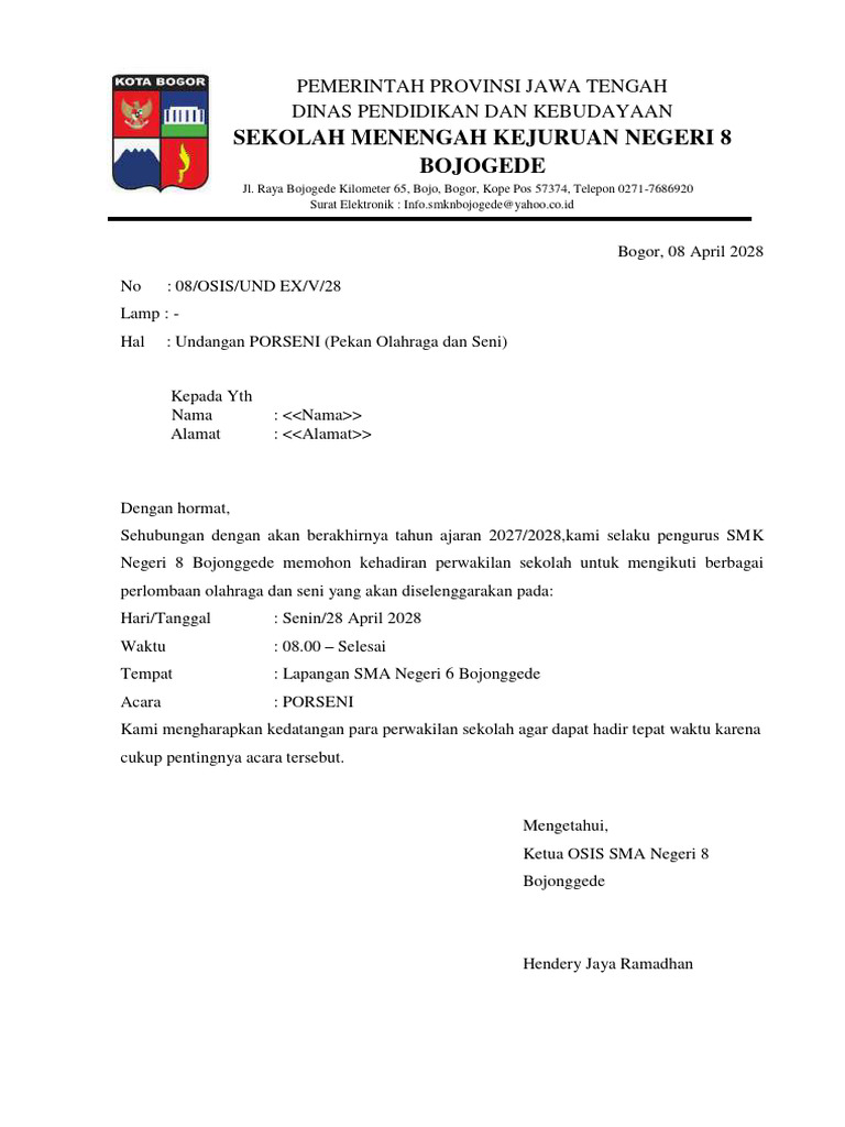 Contoh Surat Dan Sertifikat | PDF