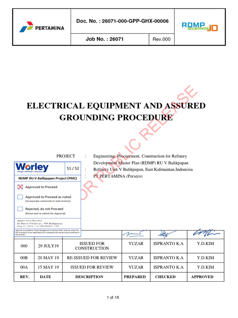 26071-100-GPP-GHX-00006-000 Electrical Equipment and Assured Grounding ...