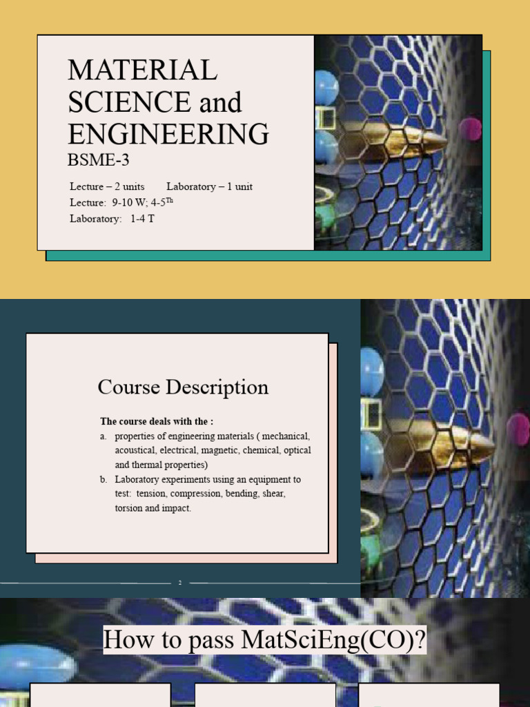 Matscieng PPT Course Outline | PDF Matscieng PPT Course Outline | PDF