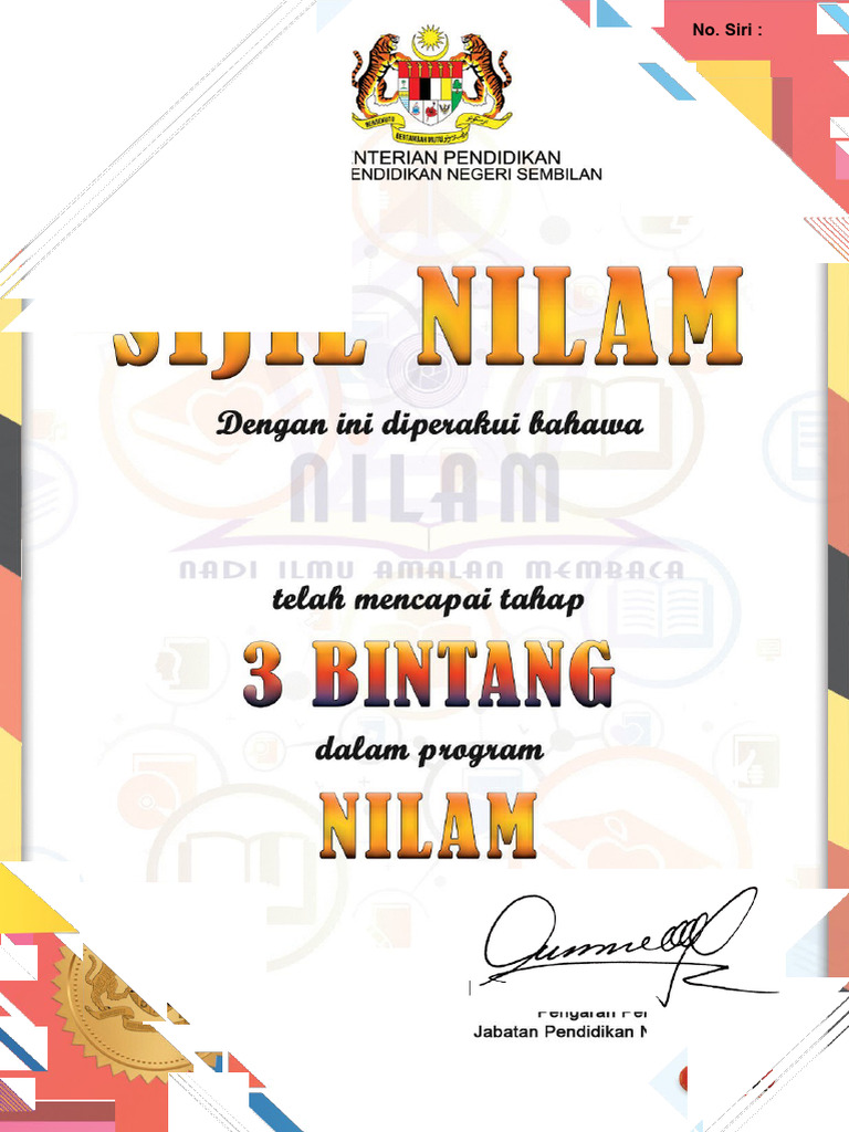 Sijil Nilam 3 Bintang | PDF