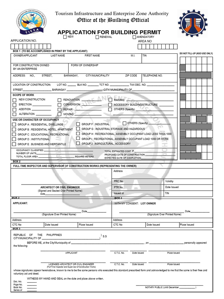 Bldg. Permit Appl Form | PDF
