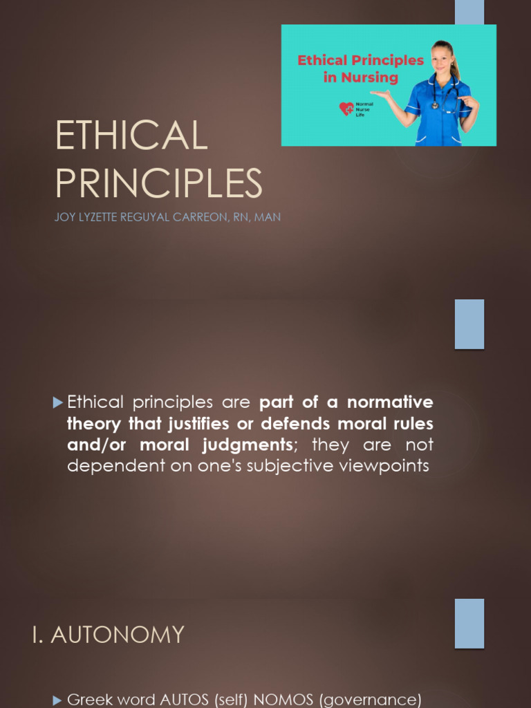 Iii. Ethical Principles | PDF | Autonomy | Informed Consent