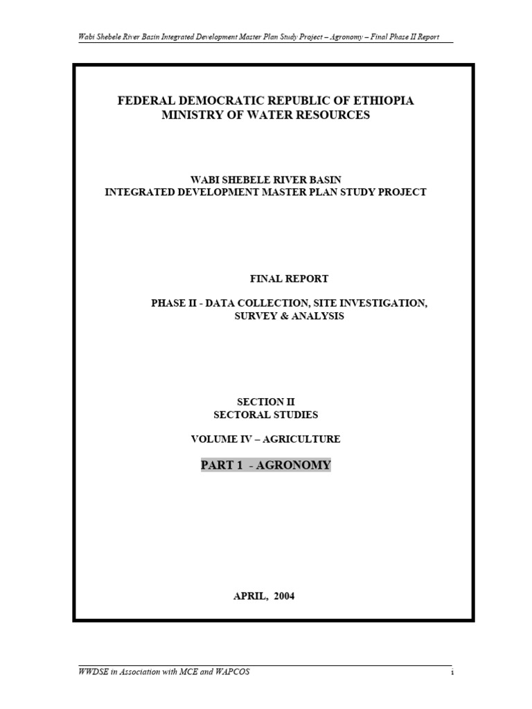 Agronomy Phase Ii - Final Report | PDF