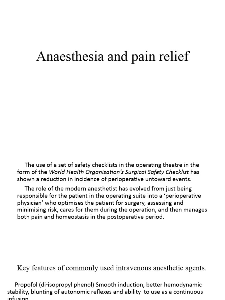 Anesthesia | PDF | Anesthesia | Pain