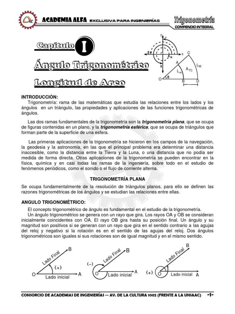 Libro Trigo Parte 1 | PDF | Trigonometría | Ángulo