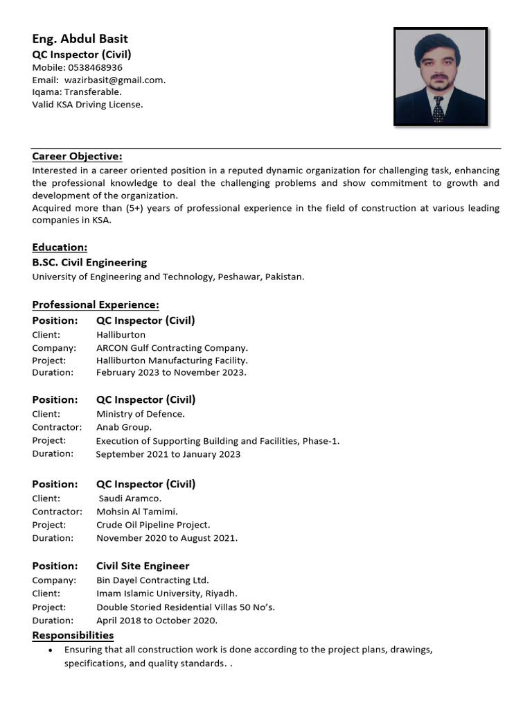 Eng - Abdul Basit (QC) | PDF