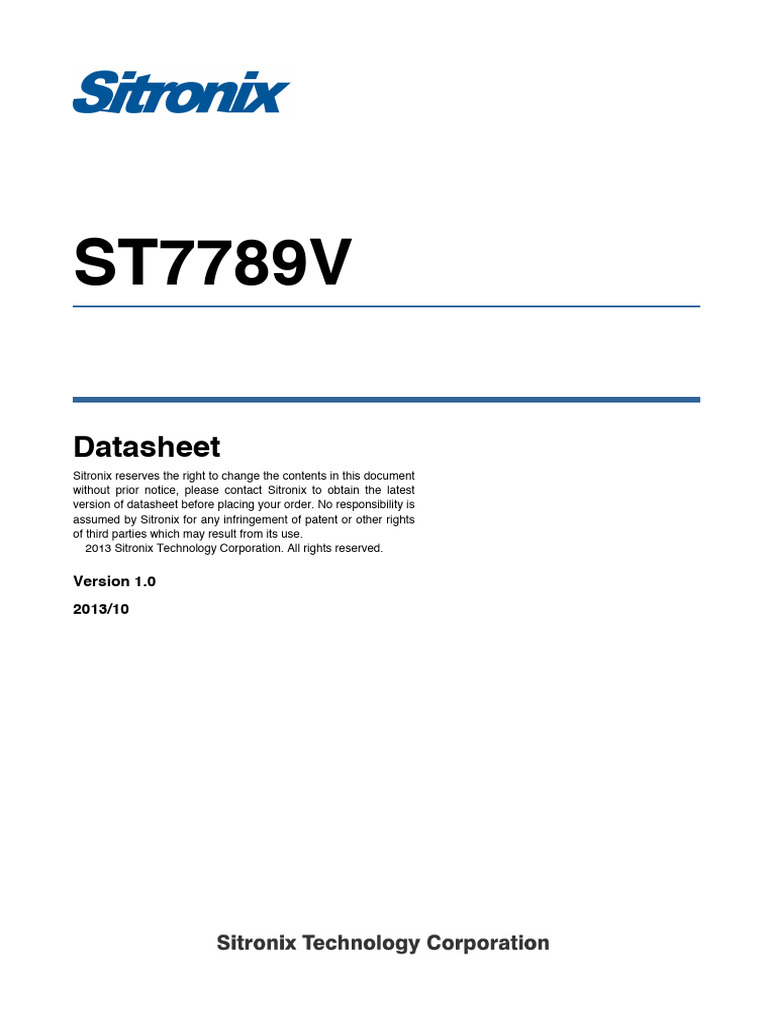 st7789v LCD Controller 73f8bc3e | PDF