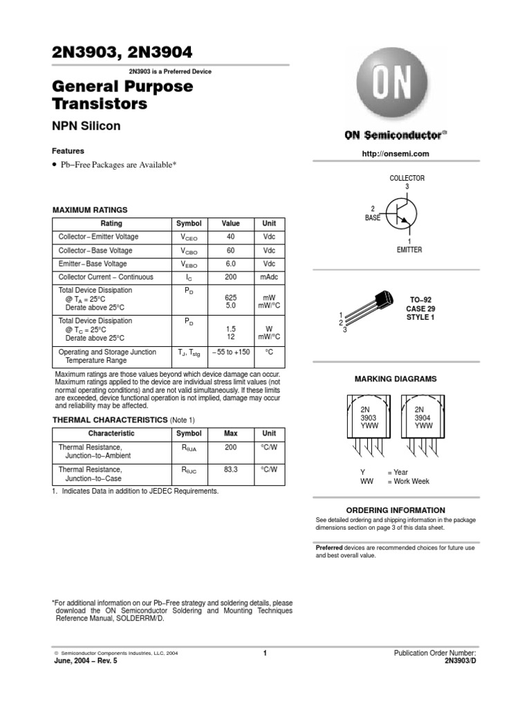 2n3904 Datasheet | PDF