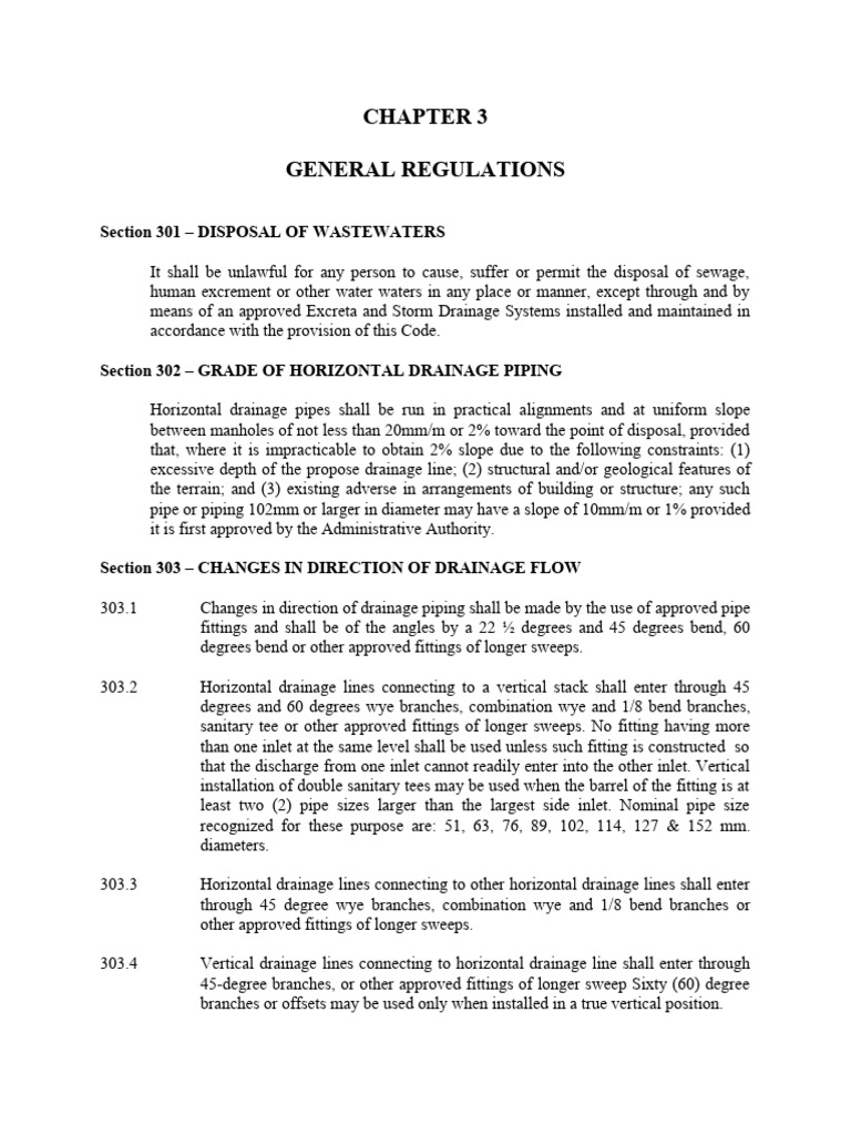 Sewage and Drainage System Regulations | PDF | Plumbing | Sanitary Sewer