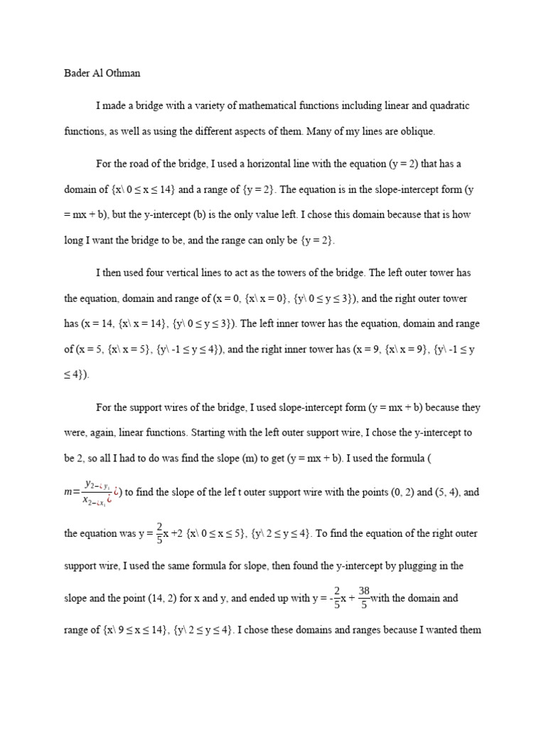 Bridge Graph | PDF | Perpendicular | Mathematical Analysis