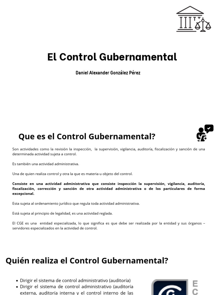 Control Gubernamental | PDF | Auditoría | Debido al proceso