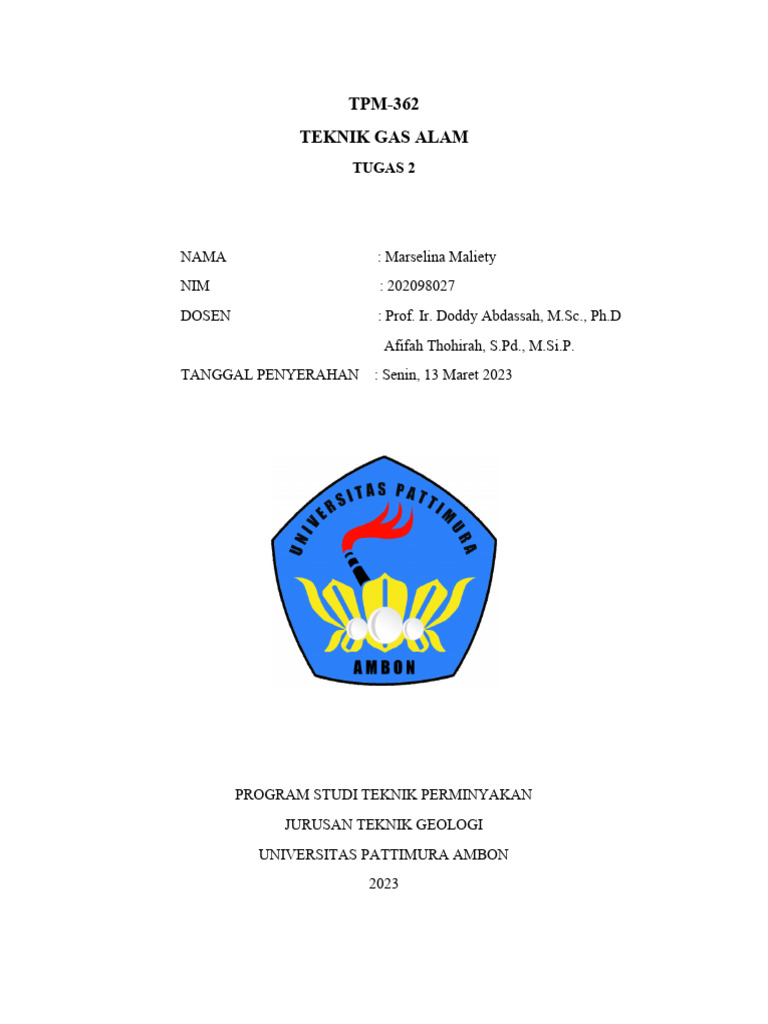 2023 - TPM362 - PR2 - 202098027 - Marselina Maliety | PDF