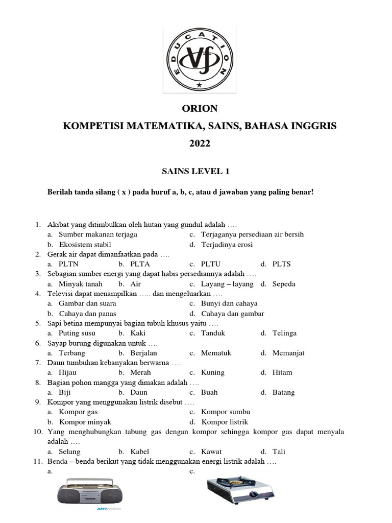 Sains Level 1 ORION | PDF