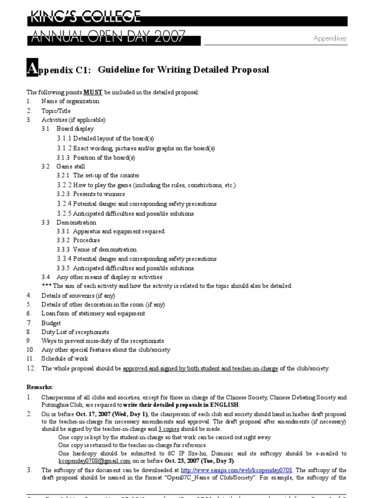 Open07C1-Detailed Proposals Guidelines | PDF | Government