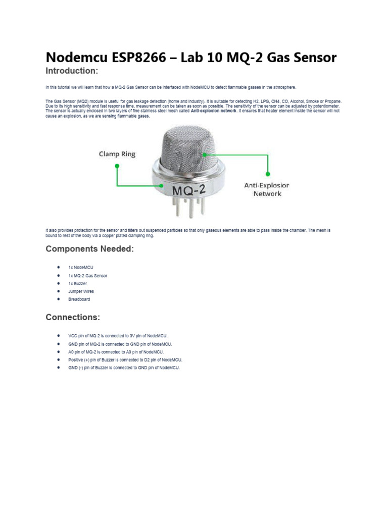 Gas Sensor | PDF | Gases | Sensor