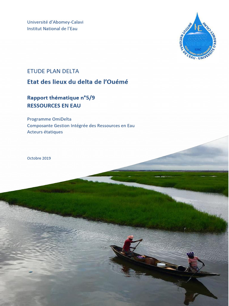 PLAN DELTA - 1.5 - EDL-RT - Ressources en Eau - Oct 2019 | PDF