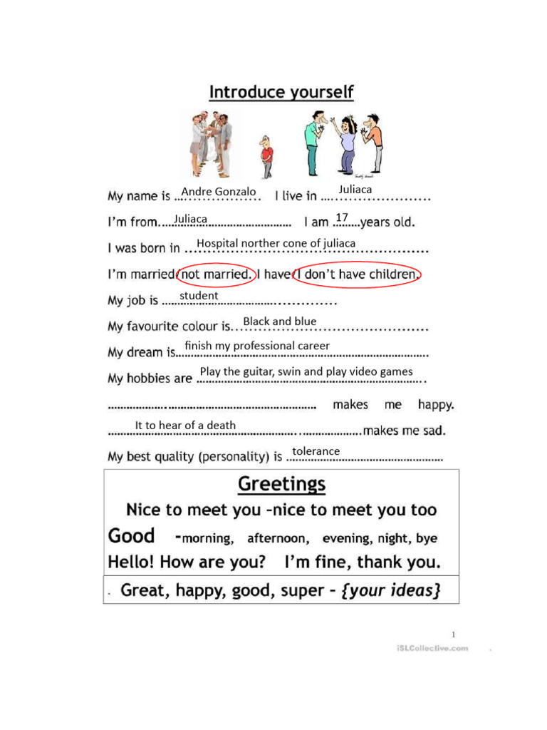 Introducing Myself | PDF