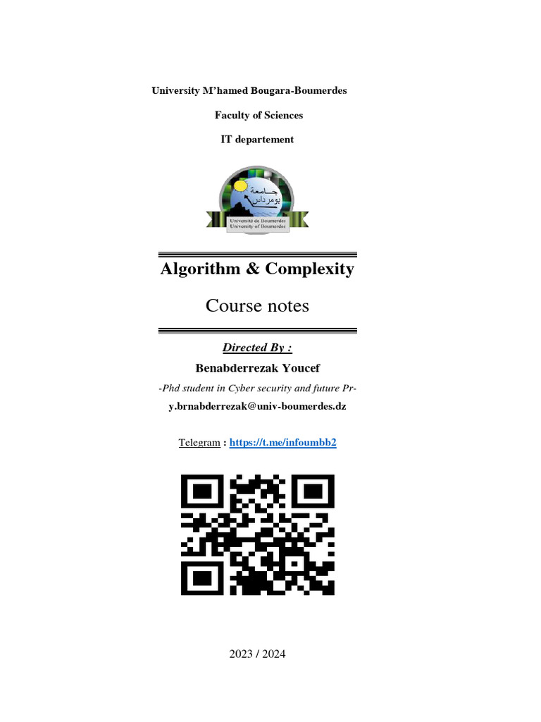 Algorithm & Complexity - V2 | Download Free PDF | Time Complexity | Computational Complexity Theory