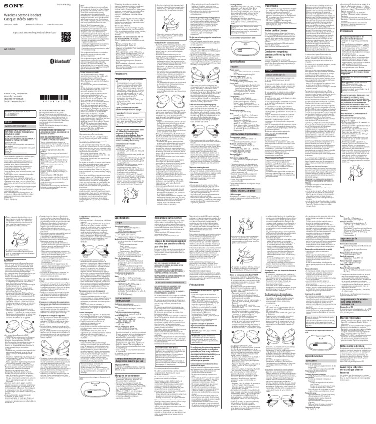 Sony XB700!2!50138181M - Guia de Referencia | PDF | Bluetooth | Microwave