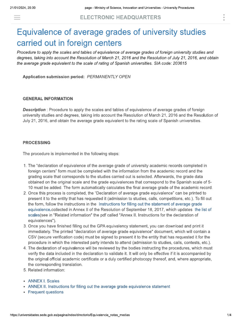 Spanish Grading System | PDF