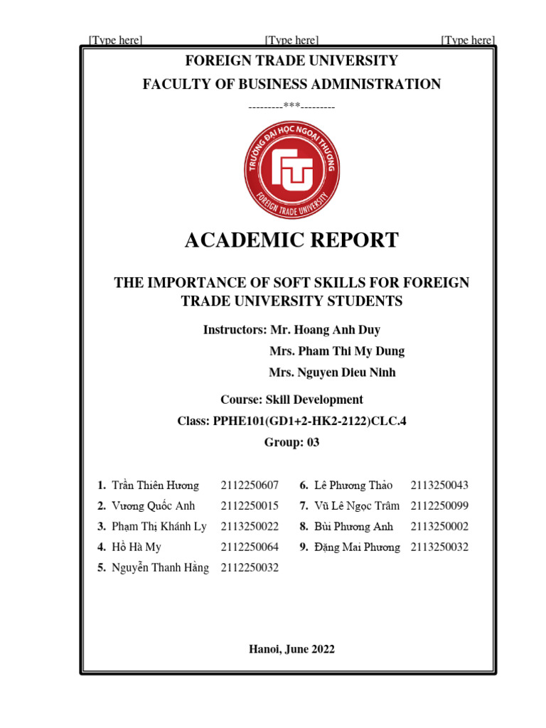 Academic-Report SD | PDF | Communication | Professional Skills