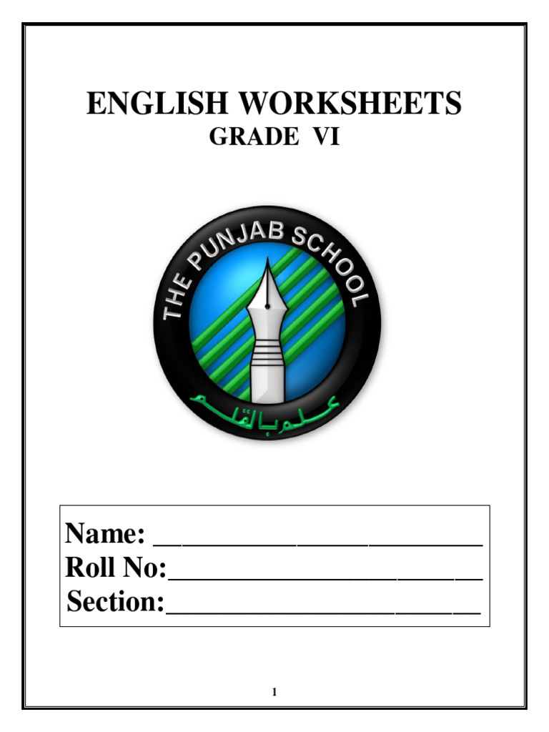 Class 6 English Worksheets PDF | PDF