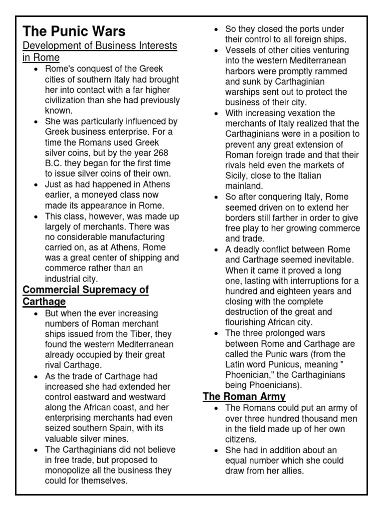 The Punic Wars | PDF | Hannibal | Roman Republic