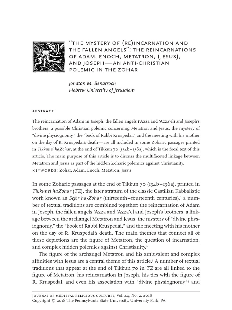 The Mystery of Re Incarnation and The Fa | PDF | Fallen Angels | Zohar