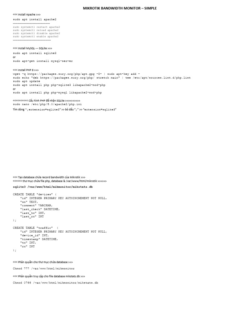 Mikrotik Bandwidth Monitoring Guide | PDF | Software | Internet Protocols