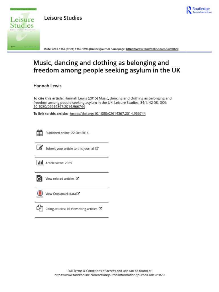 Music Dancing And Clothing As Belonging And Freedom Among People