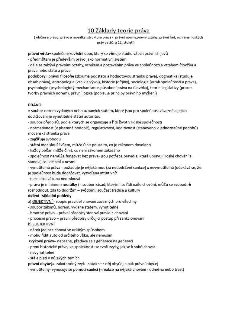 10 Zaklady Teorie Prava | PDF