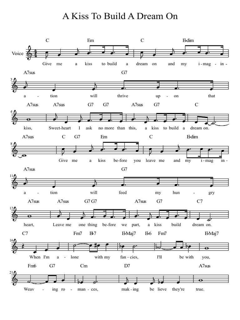 A Kiss To Build A Dream On | PDF