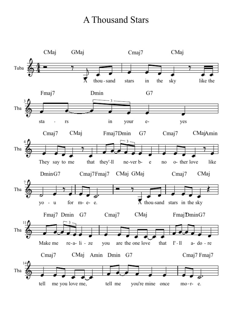 A Thousand Stars | PDF | Harmony | Elements Of Music