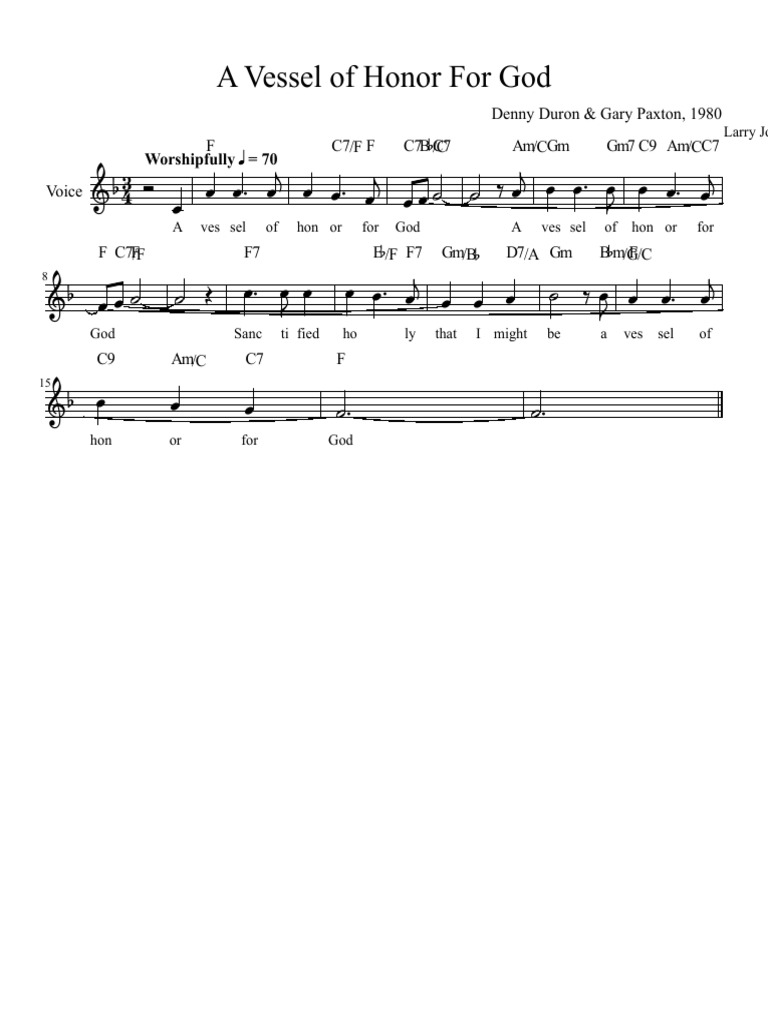 A Vessel of Honor For God | PDF