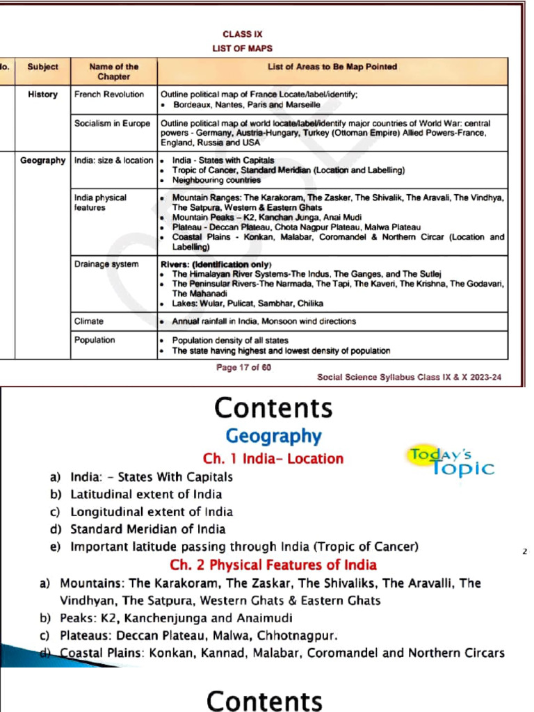 Grade Ix Map Work | PDF