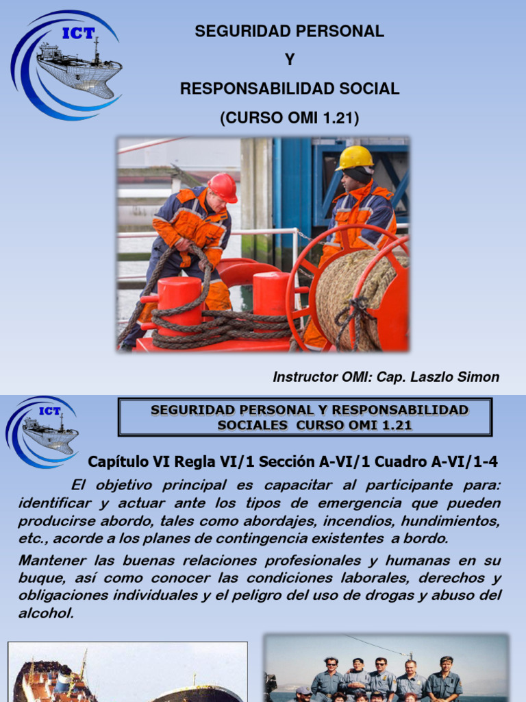 Curso Seg Pers y Resp Social Omi 1.21 - 2014 | PDF